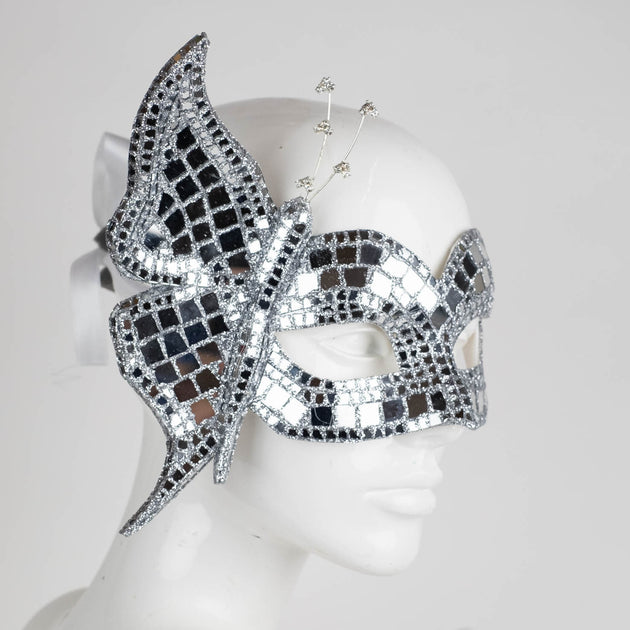 Big Butterfly Disco Mirror Eye Masks – Masquerade Mask Design
