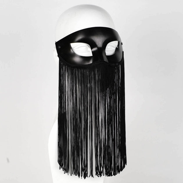 Eye Masks Orville Leather with Fringe – Masquerade Mask Design